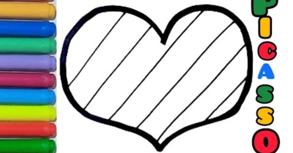 Как нарисовать милое сердечко How To Draw A Heart Bolalar Uchun