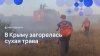 В Крыму загорелась сухая трава