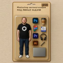 Иконка канала Пакетная обработка в фотошопе