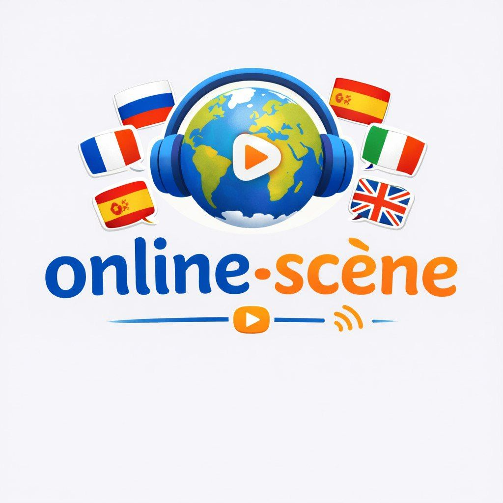 Иконка канала online-scene. онлайн сцена иностранных языков