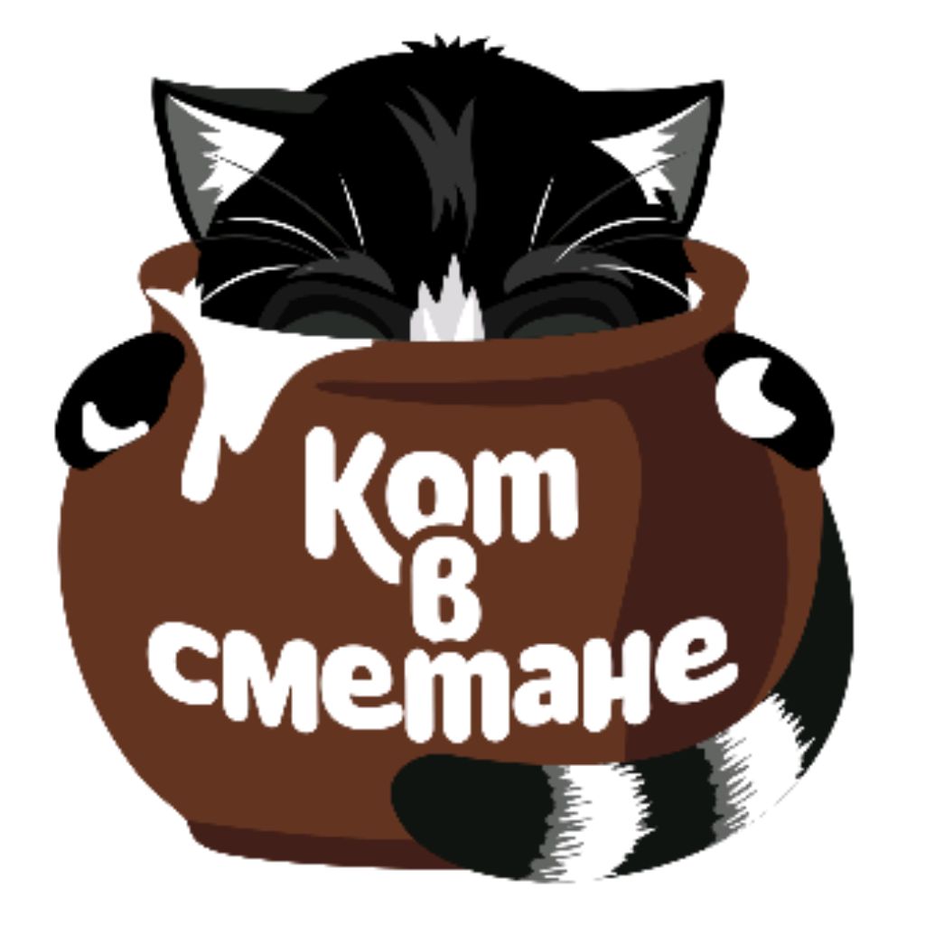 Иконка канала кот в сметане