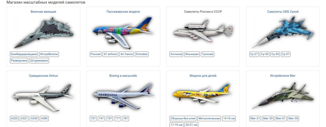 Модели самолетов
