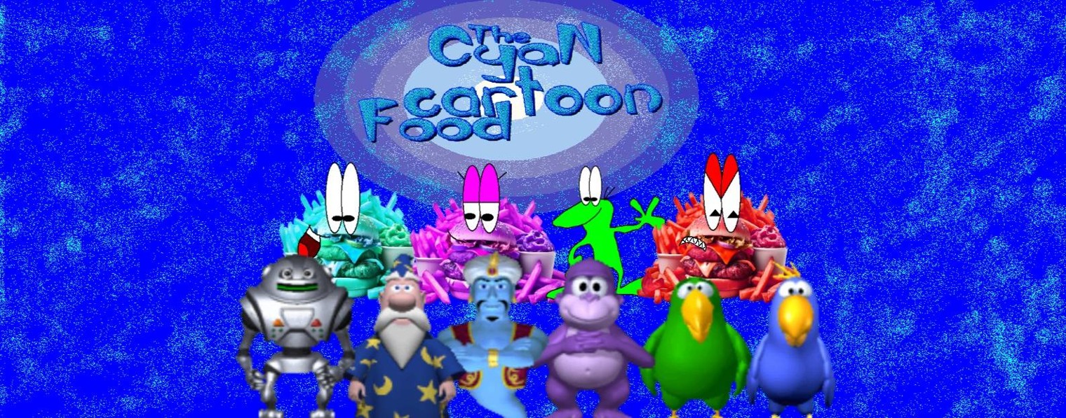 The Cyan Cartoon Food