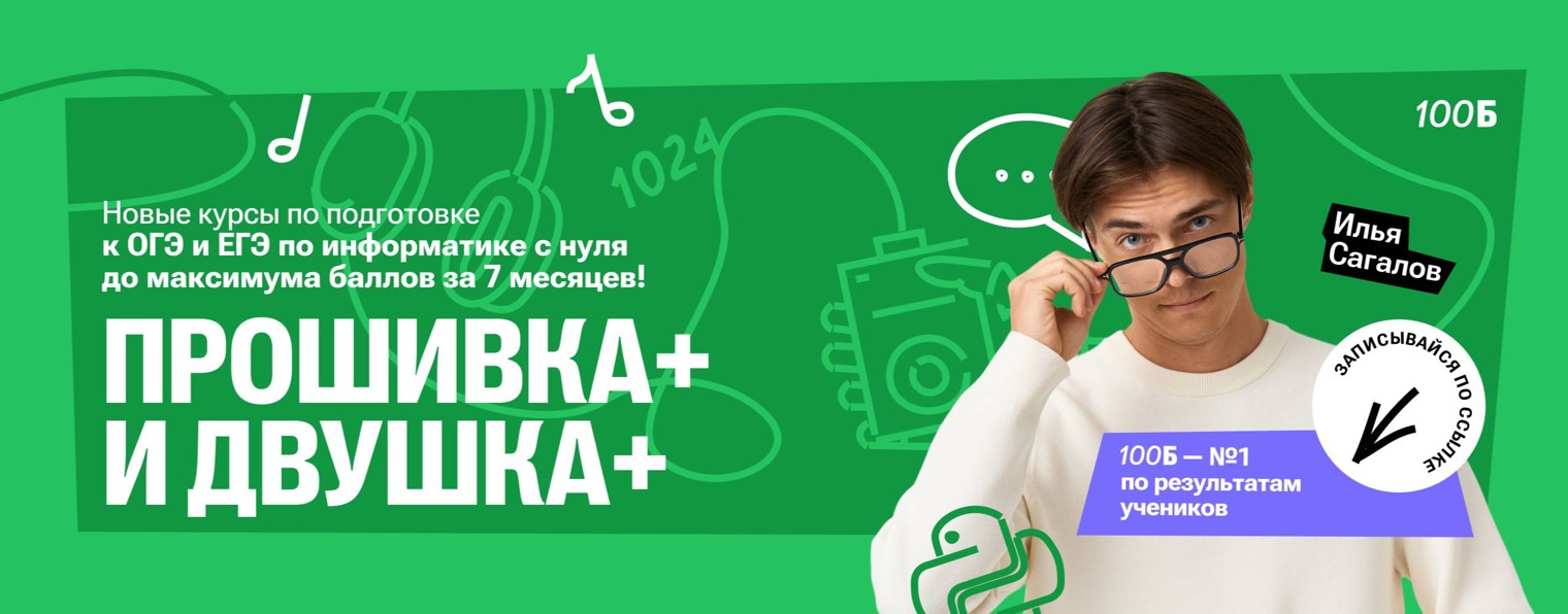 Илья Сагалов | Информатика ОГЭ | ЕГЭ | 100балльный