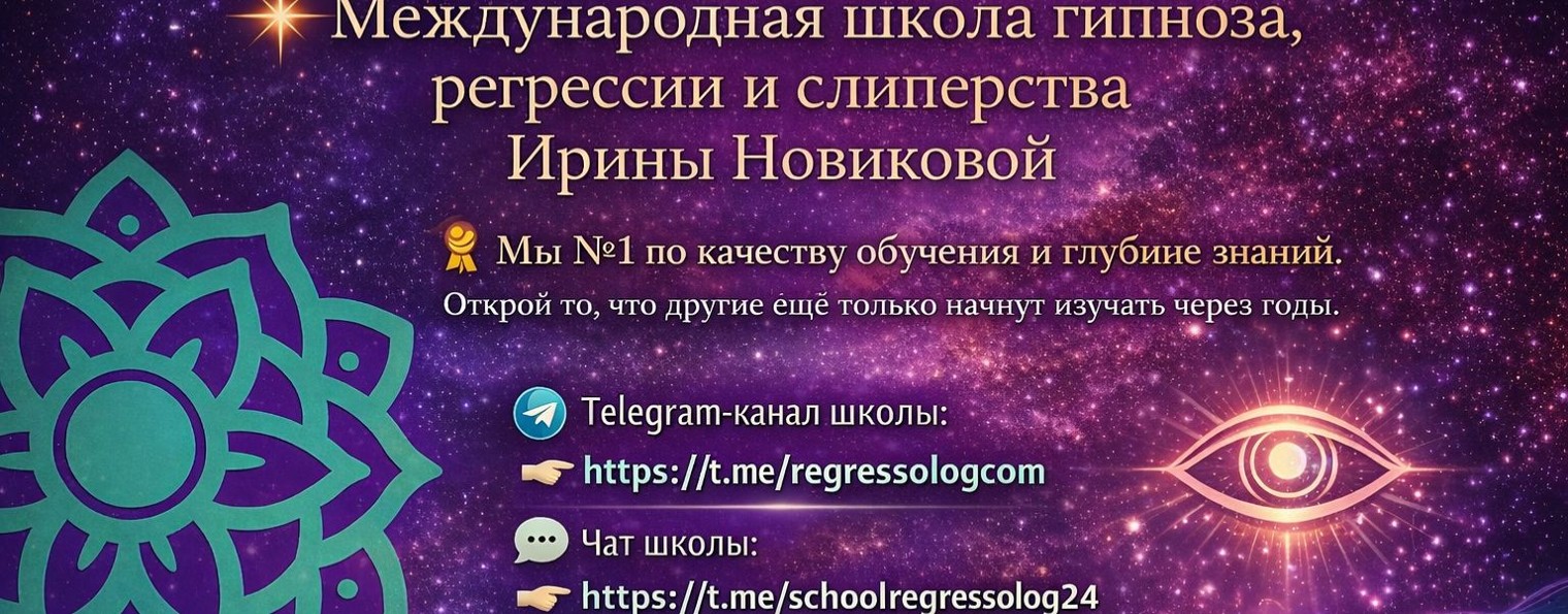 Международная школа Гипноза,регрессии и слиперства