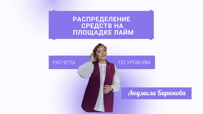 Распределение средств в BL  на площадке Лайм.