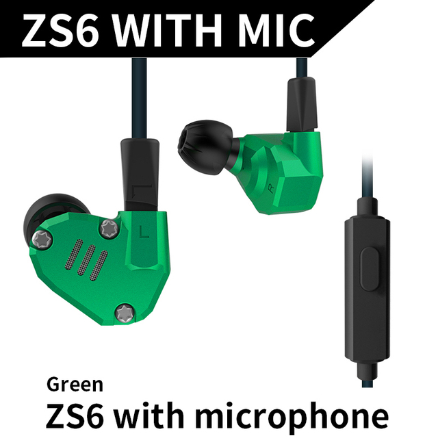 Распаковка 1-х наушников KZ ZS6, кабель с микрофоном.