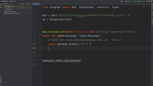 Телеграм бот на Python   #7 – Библиотека aiogram для разработки ботов