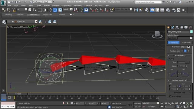 11. Connecting the Flexi rig's envelope objects to its twist rig