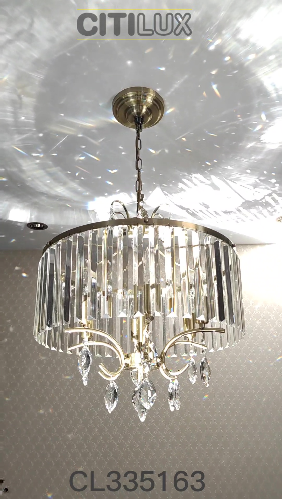 Citilux Инга CL335163 Люстра хрустальная подвесная