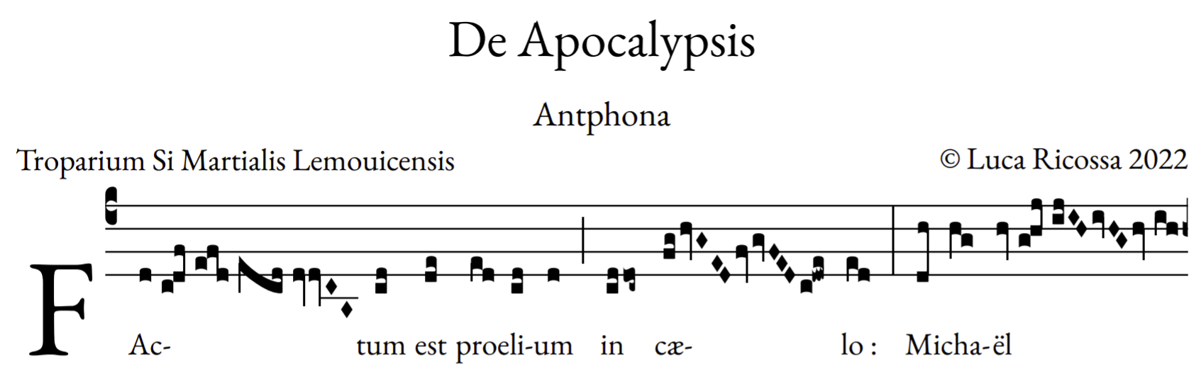 Factum est proelium in caelo
