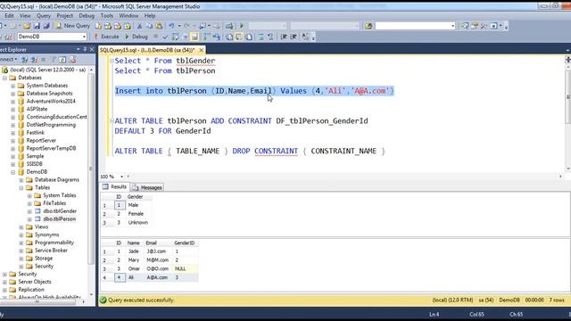 Default constraint in sql server|| arabic 4 - смотреть видео онлайн от ...