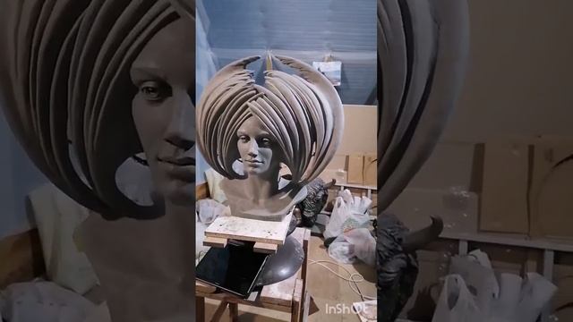 Скульптура "Беллатрикс". Модель в пластилине.