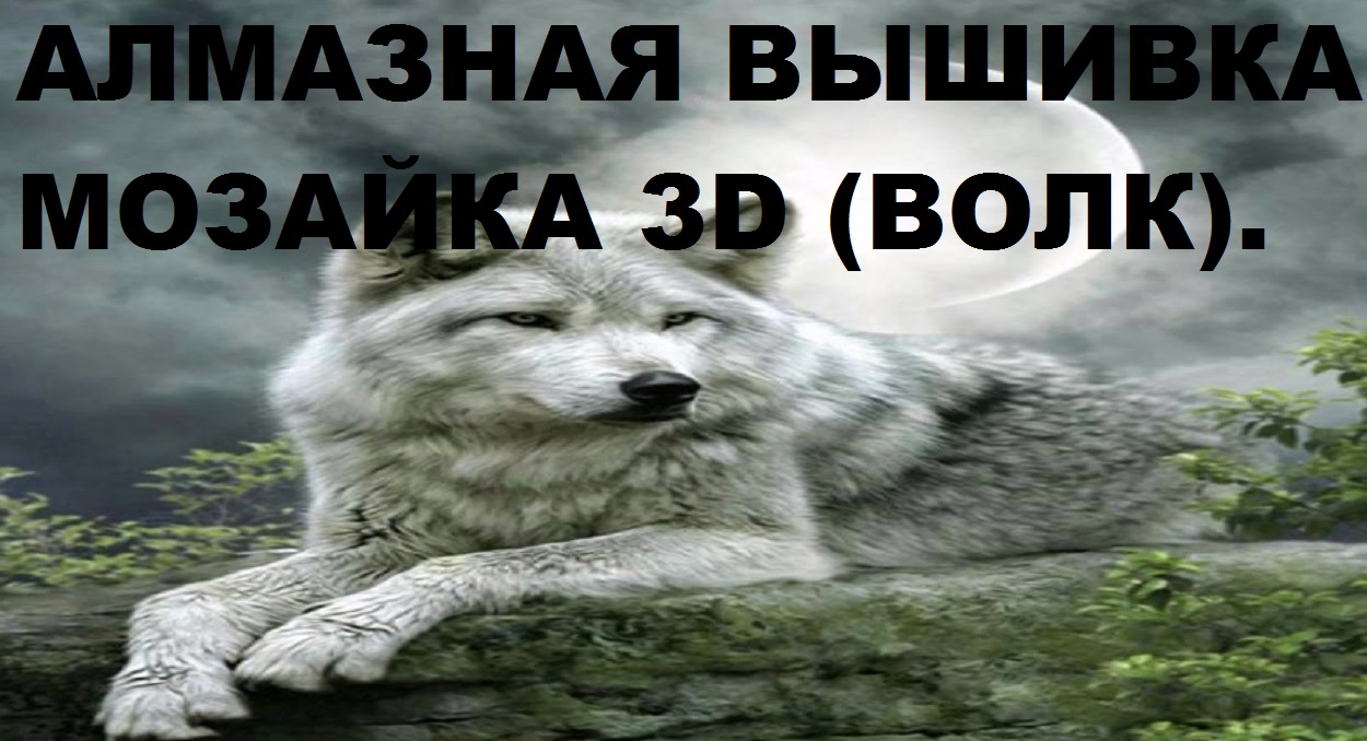Алмазная вышивка мозаика 3D (Волк). Распаковка,обзор посылки из Китая (AliExpress).