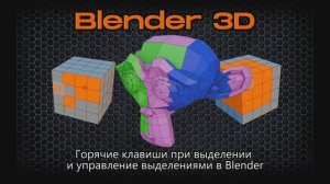Горячие клавиши при выделении и управление выделениями в Blender 4.2