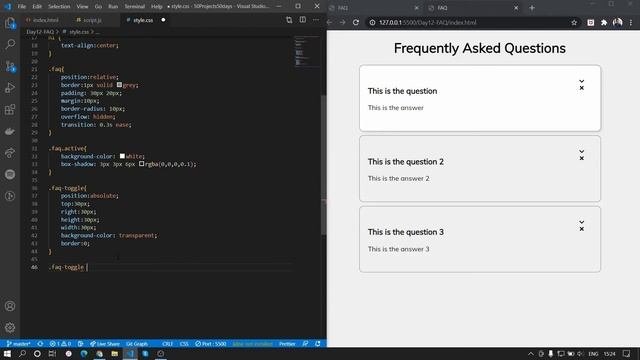 How to make a FAQ collapsible tab | Day 12 | HTML CSS JS | 50Projects50Days – смотреть онлайн ...