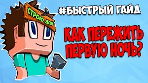 КАК ПЕРЕЖИТЬ ПЕРВУЮ НОЧЬ В Minecraft / КАК ПОСТРОИТЬ ДОМ В МАЙНКРАФТ