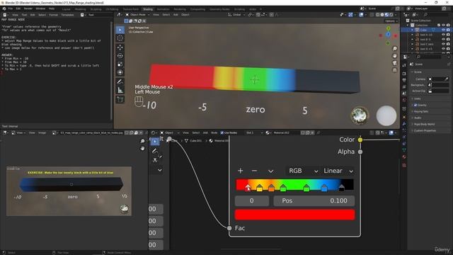 15. Utility Nodes. Map Range Shading_ru
