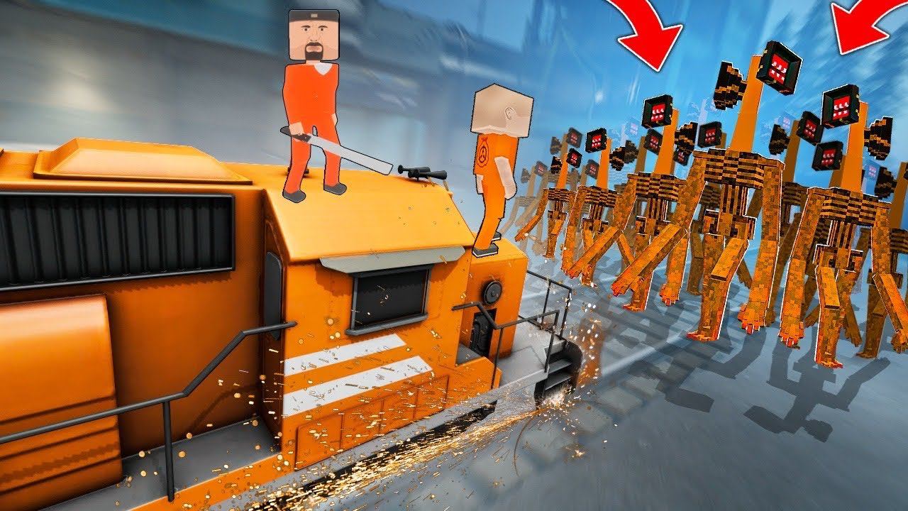 SCP ЗАХВАТИЛИ МИР! ОГРОМНАЯ АРМИЯ СИРЕНОГОЛОВЫХ ПРОТИВ ПОЕЗДА! БЕЗУМИЕ ...