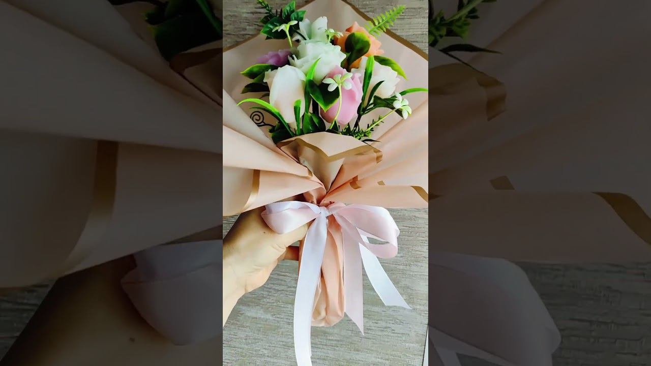 Букет из мыльных роз