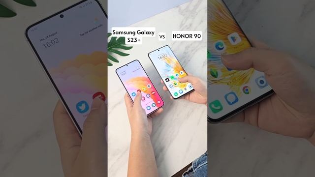 High-quality fingerprint sensor. #HONOR90 #GalaxyS23 #HONOR