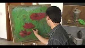 Как пастелью нарисовать маки. Часть 2