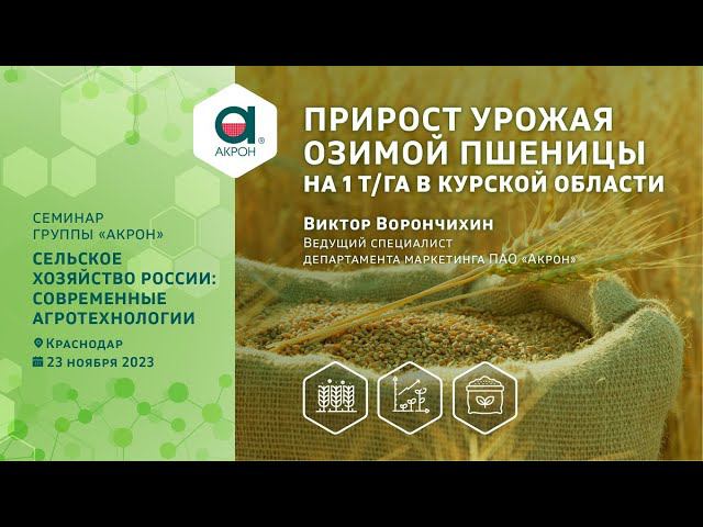 Прирост урожая озимой пшеницы на 1 т/га в Курской области