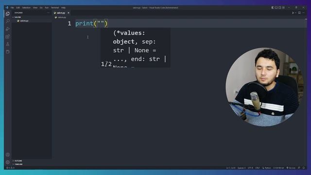 Pythonda ilk kod yozish #python print('Salom dunyo!') - смотреть видео ...