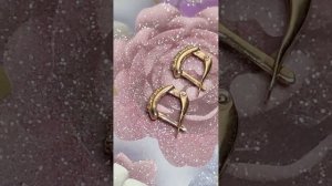 Серьги в позолоте с фианитами