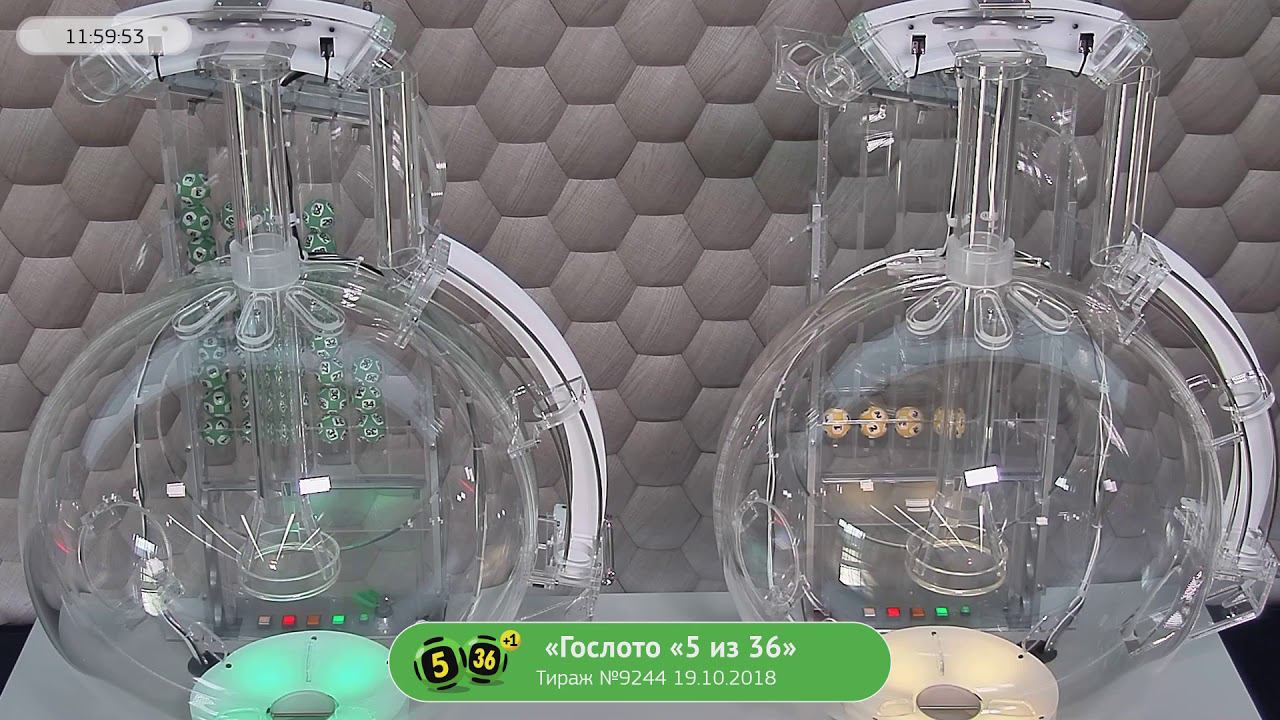 Столото представляет | Лотерея «Гослото «5 из 36». Тираж № 9244 от 19.10.2018 г.