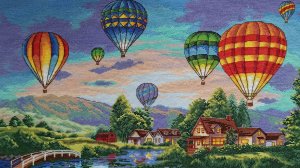 126 Вышивка. Balloon Glow (Парад шаров). Китайский аналог Dimensions.