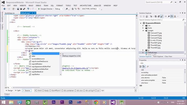 Responsive Website - ASP | NET & Bootstrap - Part 4 - Image Circle Columns Thumbnails – смотреть ...