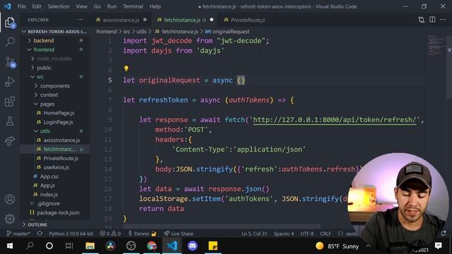 Refreshing Tokens With Fetch | Custom Interceptor – смотреть онлайн ...