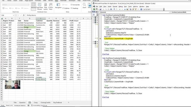 Excel - Crazy Question: Sort A Column By Font Width - Episode 2522 – смотреть онлайн видео от ...