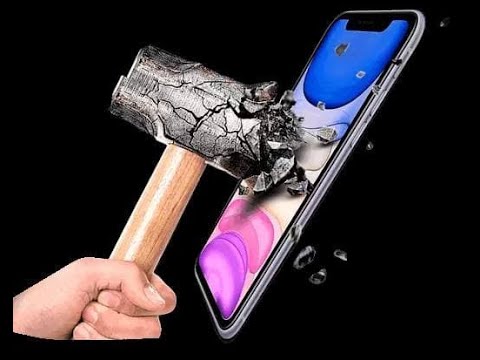 Бьём iPhone X в броня X-ONE _ бьем экран ножом, кидаем с лестницы _ Броня смартфонов №1 В Мире