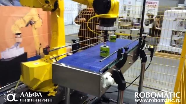 Демонстрация работы промышленного робота FANUC на выставке ПродСиб 2012.mp4