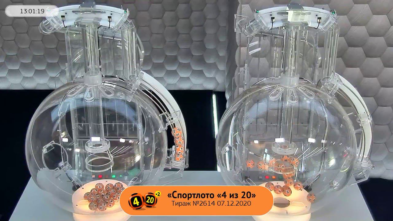 Столото представляет | Лотерея «Спортлото «4 из 20». Тираж №2614  от 07.12.2020 г.