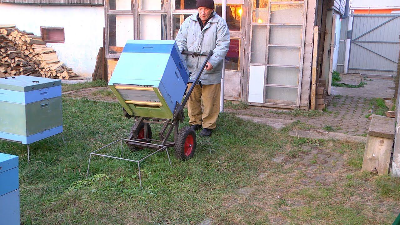 Заношу улья ППУ апилифтом СЛК Батыр от компании Башпчелком  в омшанник. Мой отзыв. Пчеловодство.