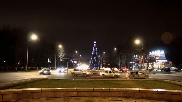 Timelapse. Ёлка, перекрёсток. 18.01.2020 г.