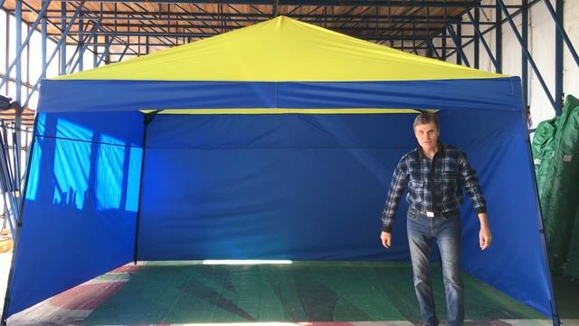 Сборка разборка торговой палатки полуавтомата 3х4