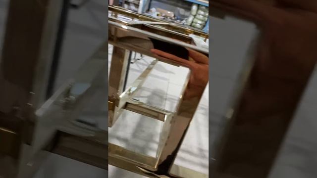 Изготовили и напылили золотом каркас из нержавейки