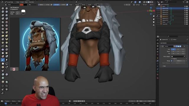 Orc head in Blender in less than 2 hours