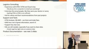 2020 OTM User Conference Europe: Oracle Logistics Cloud Product Development Update by Jim Mooney