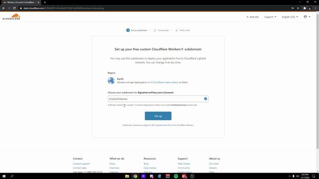 1. Create a Cloudflare Workers Account