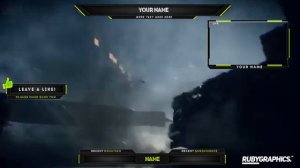 FREE GFX: Free Photoshop Video Overlay Template: Twitch, Gaming, Streaming Overlay Design Pack 2019