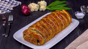 Шикарная Закуска. МЯСНОЙ РУЛЕТ ИЗ ФАРША С ХРУСТЯЩИМ БЕКОНОМ И НЕЖНОЙ НАЧИНКОЙ.