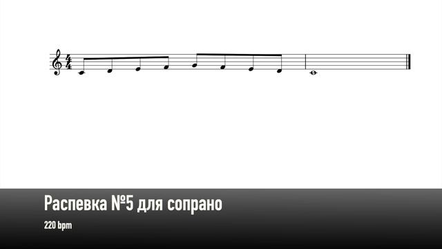 Распевка №5 для сопрано (220 bpm)