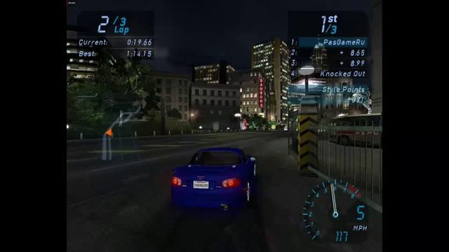 NFS Underground - Гонка 6 - Lap Knock Out - Olympic Square Reverse (без комментариев)