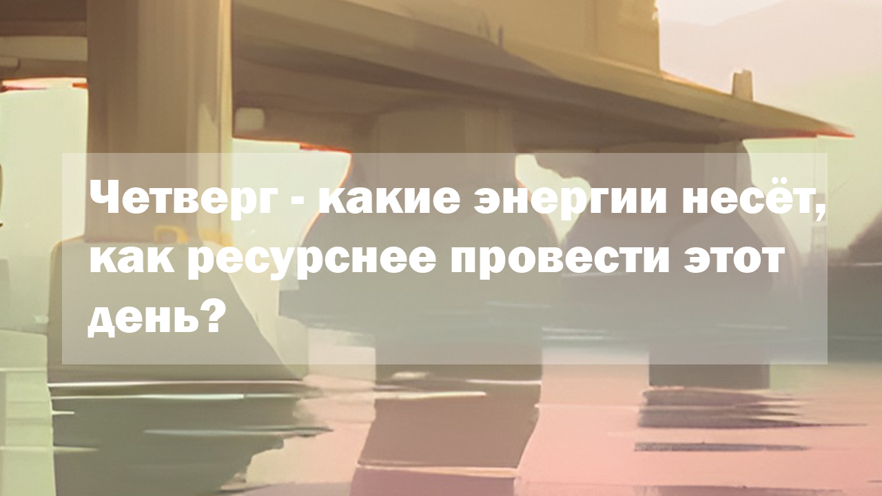 Четверг - какие энергии несёт, как ресурснее провести этот день?