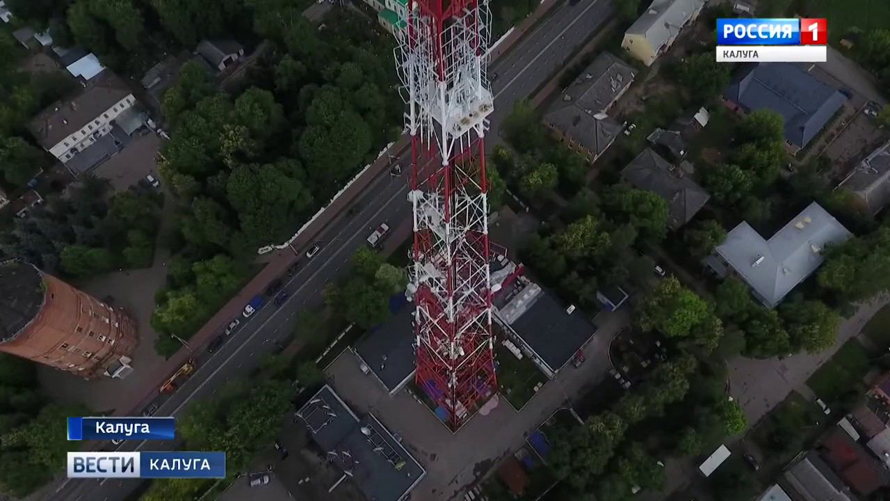 Полторы тысячи тонн краски и через 10 дней телебашня РТРС в Калуге станет как новая